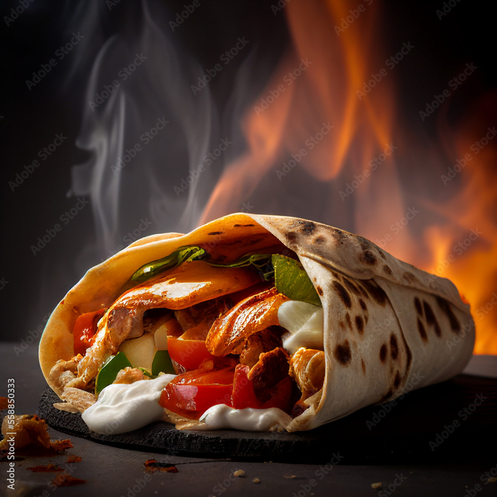 Shawarma Stock Illustration | Adobe Stock