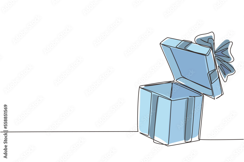 Open Gift Box Drawing
