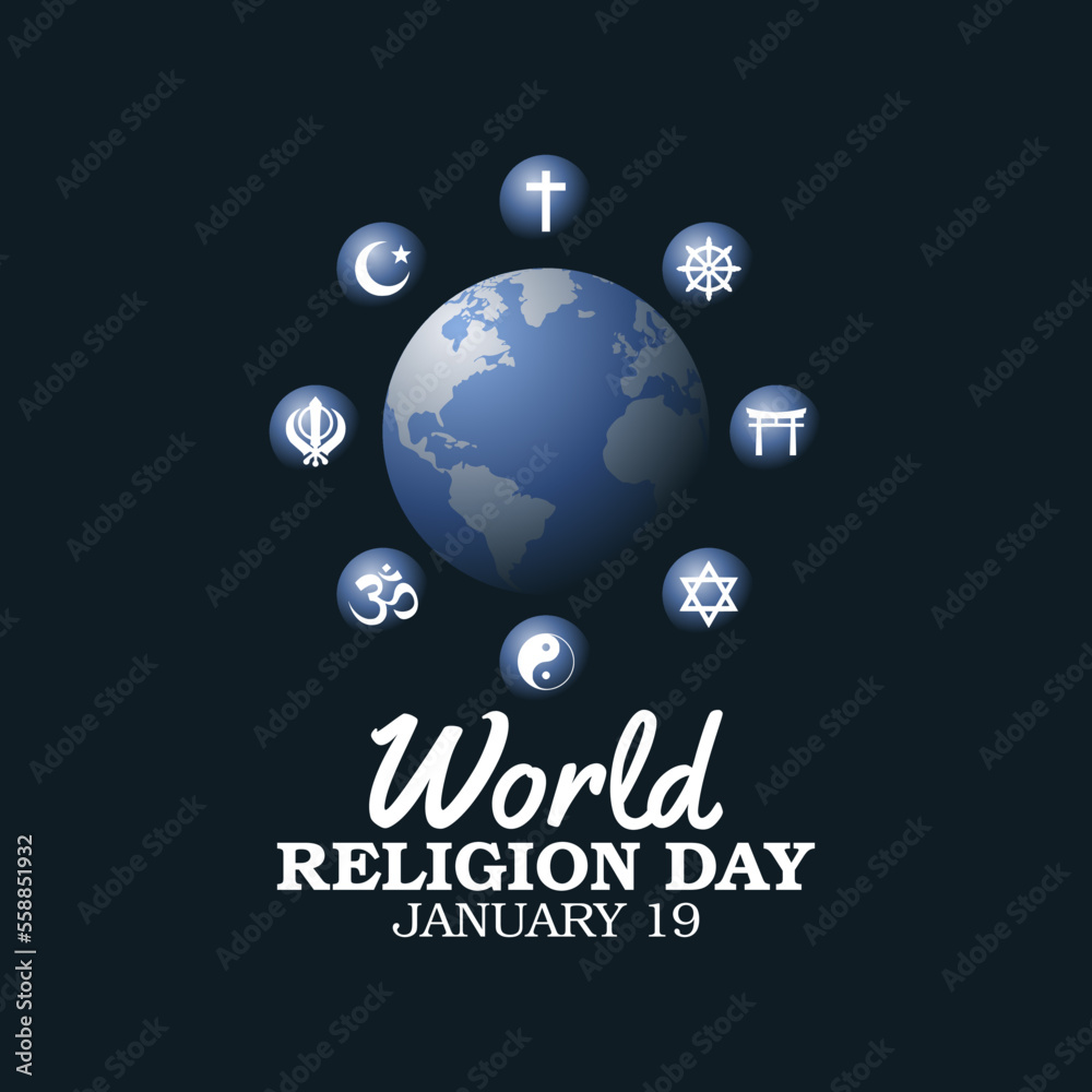 vector graphic of world religion day good for world religion day ...