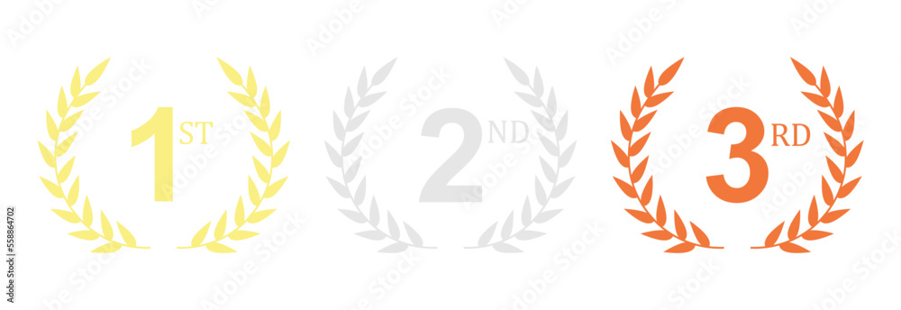 Set of Award icons.Laurel wreath. Vector Illustration Stock Vector ...