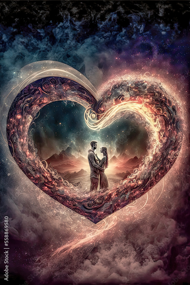 Valentinstag Eternal Love Unendliche Liebe Backdrop Hintergrund Card ...