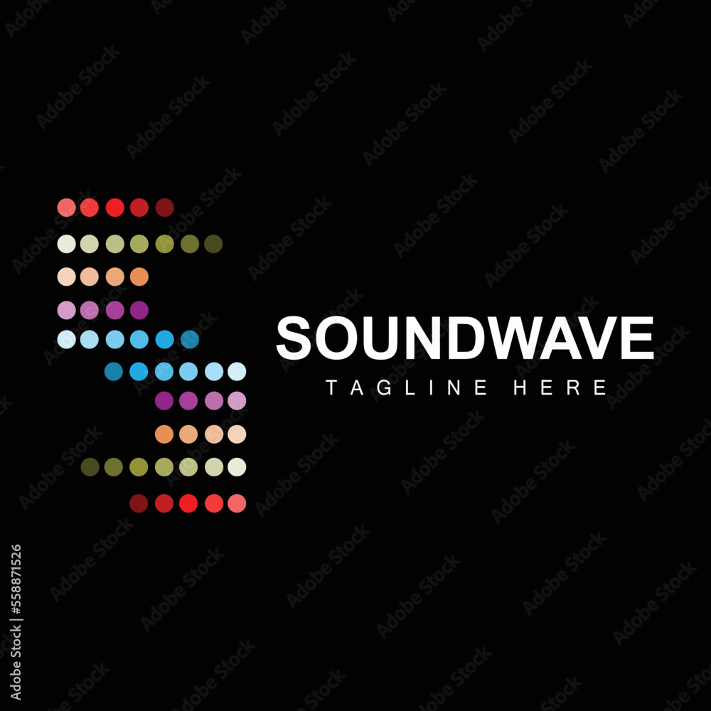 Sound Wave Logo, And Sound Tone Vector Icon Template Music Brand ...