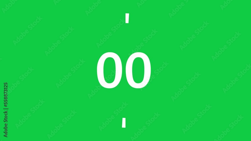 5 Seconds Timer Animation With Split Elapsed Circle Effect In Green