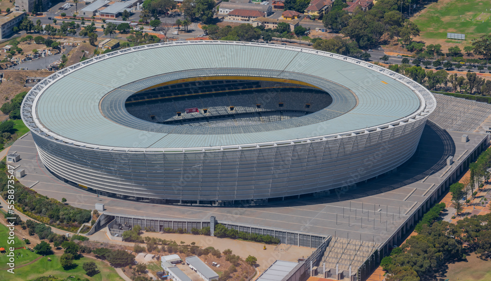 Cape Town, South Africa, December 29, 2022: Cape Town Stadium football ...