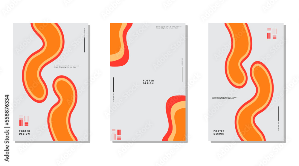 Set Vertical Poster Background. with a Minimalist Theme Stock Vector ...