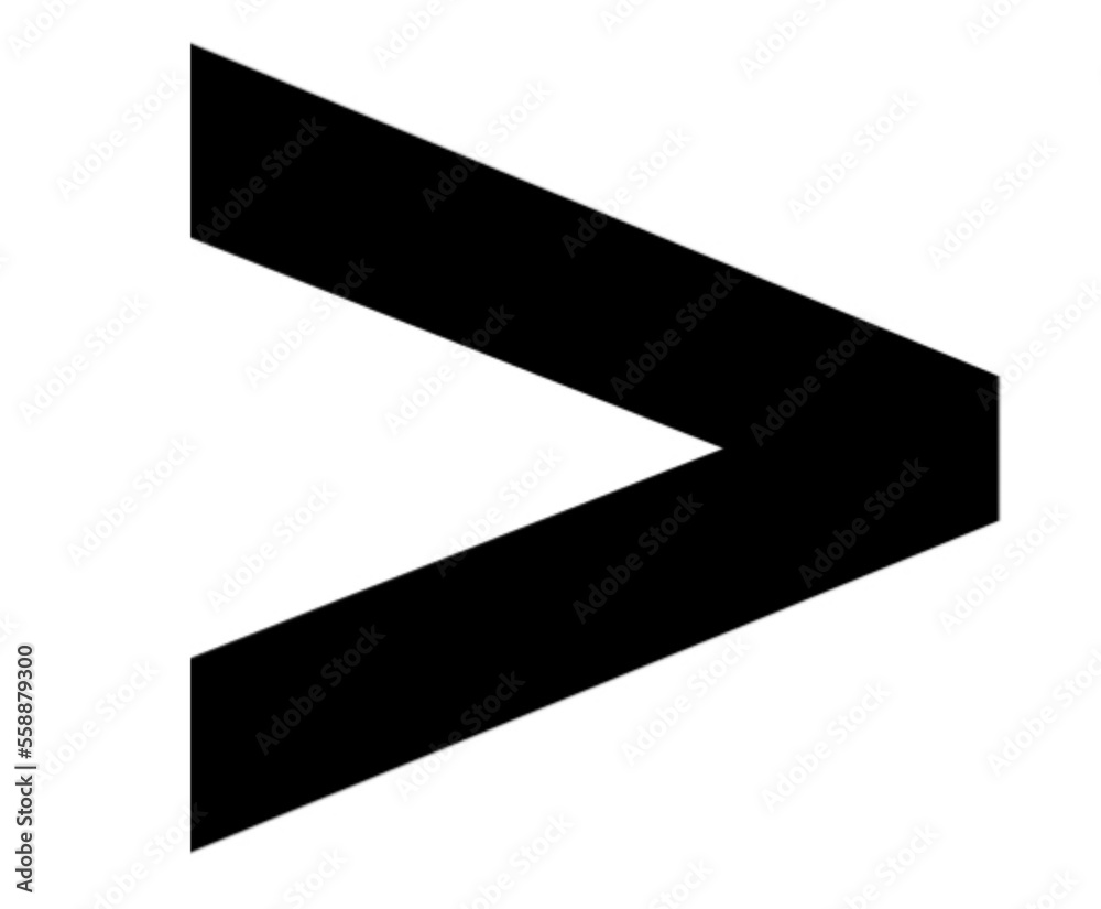 Greater than sign icon Stock Illustration | Adobe Stock