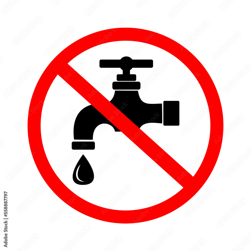 Not Drinking Water Sign Logo Graphic Design Art Icon Symbol Shape ...