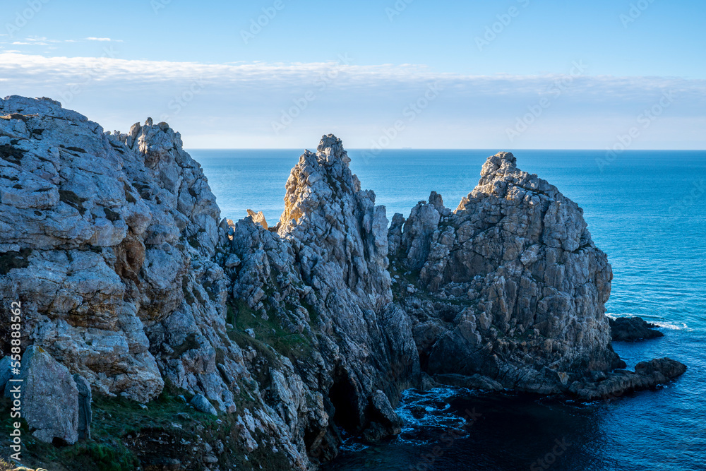 Pointe de Pen-Hir, Camaret-sur-Mer, Presqu'île de Crozon. Côte ...