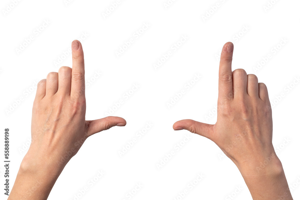 Woman's hand on transparent background. png file Stock Photo | Adobe Stock