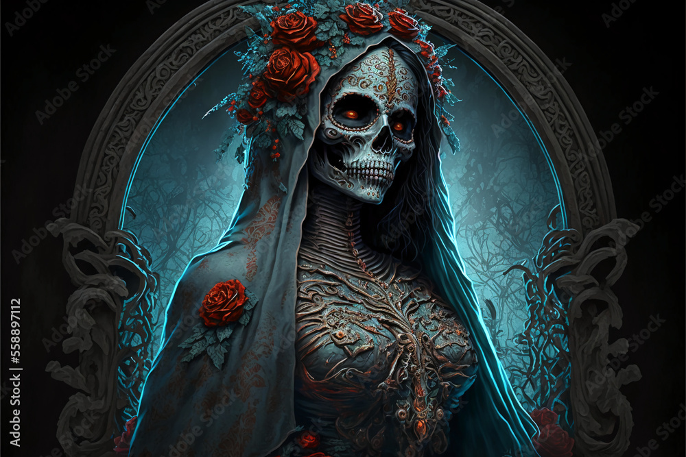 Santa muerte, figure of Mexican culture, symbol of death. Generative AI ...