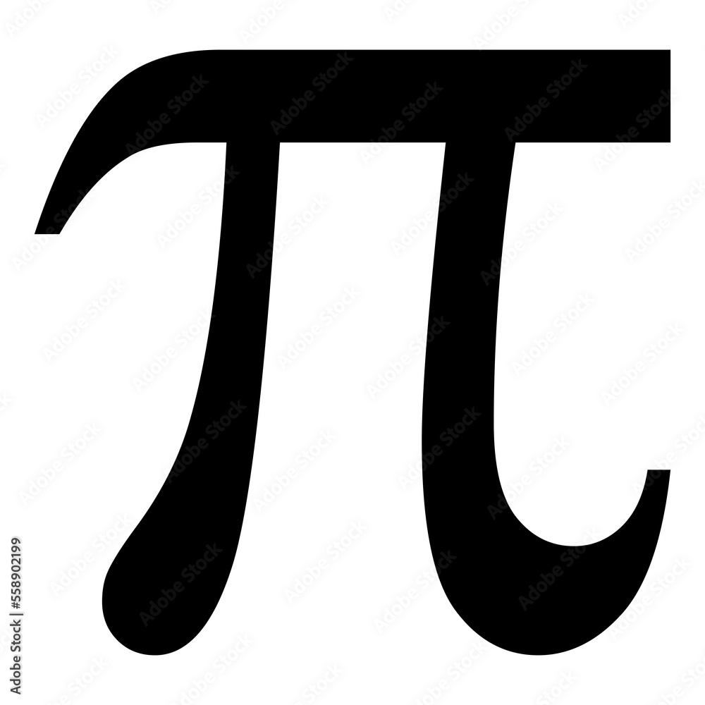 Greek alphabet symbol pi on Transparent Background Stock Illustration ...