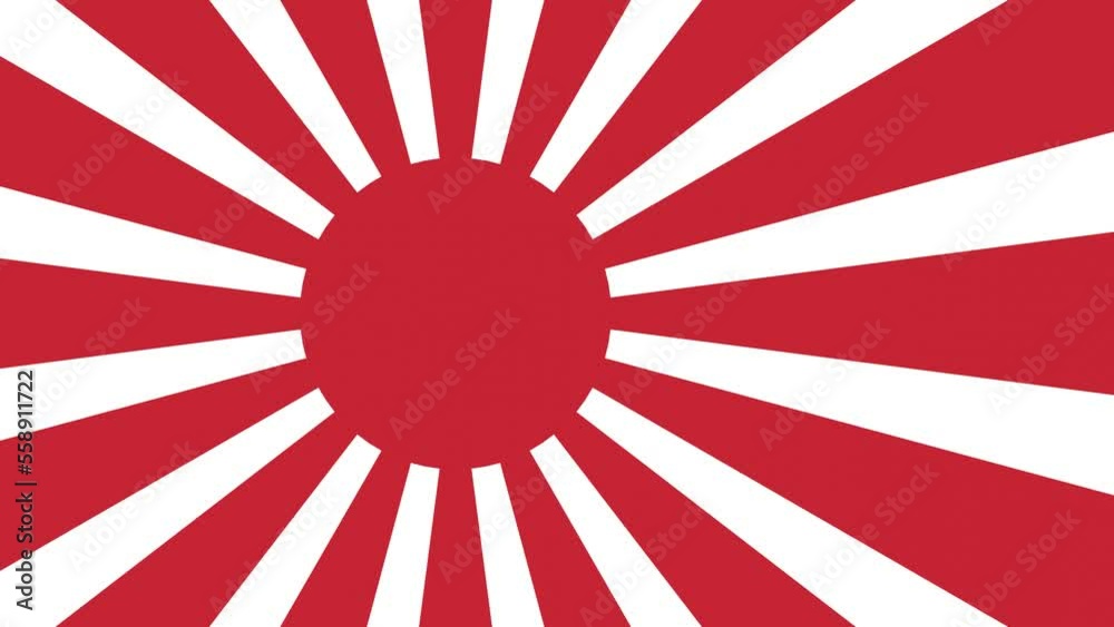Imperial Japanese Navy Flag, Rising Sun Flag, Empire of Japan Flag with ...