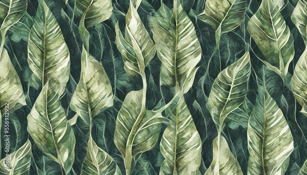 stacked leaves background for wallpaper, design, decoration Stock ...