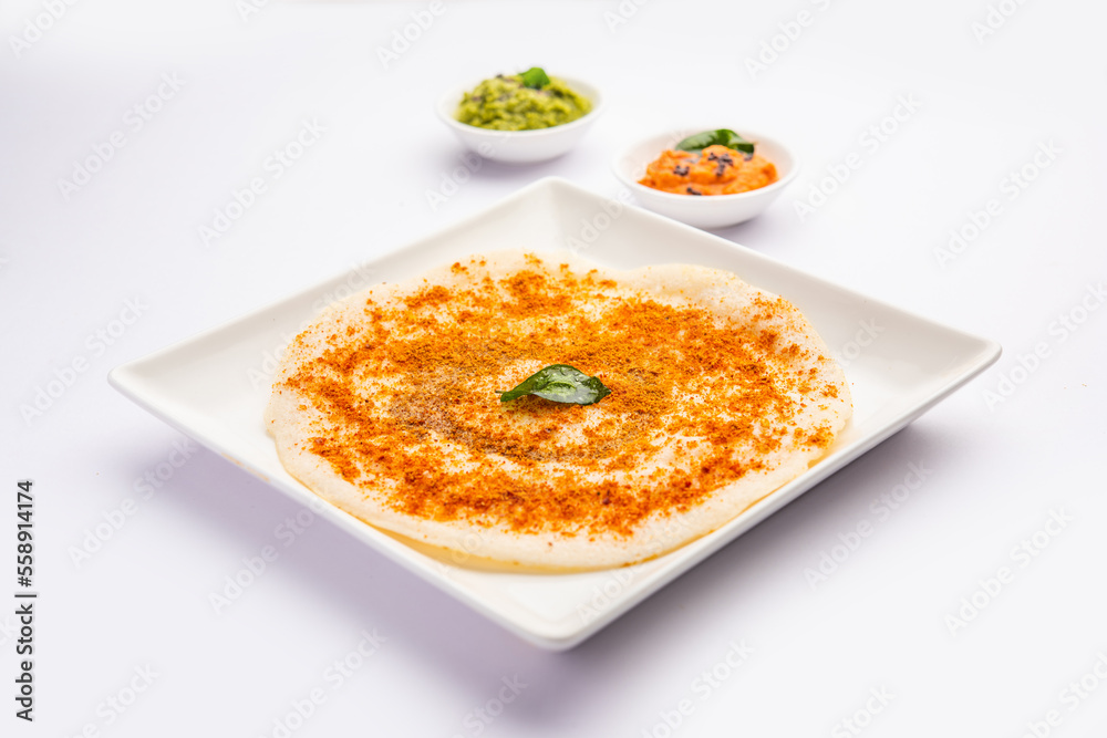 Podi Dosa or dosai is a south indian spicy and delicious recipe with ...