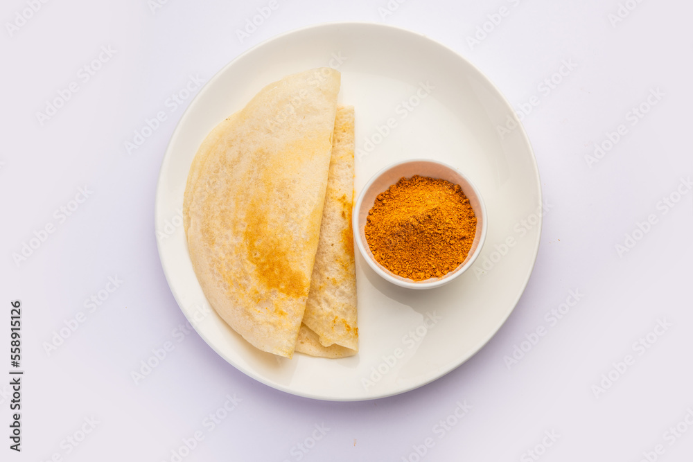 Podi Dosa or dosai is a south indian spicy and delicious recipe with ...
