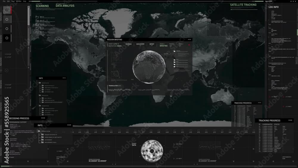 Newest Computer network tech is inspecting the map of the world ...