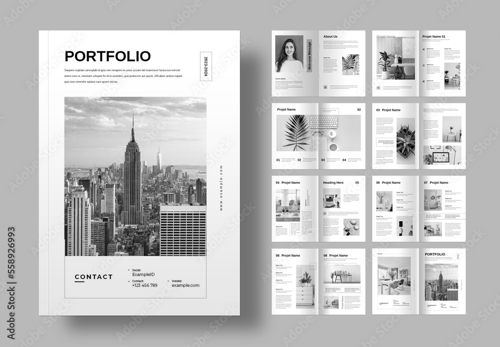 Portfolio Magazine Stock Template | Adobe Stock