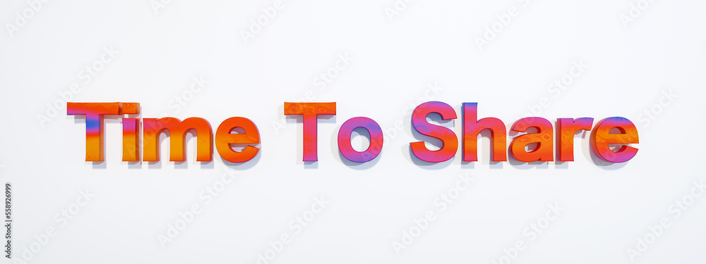 Time to share. Togetherness, meeting and leisure activity sign. Mulit ...