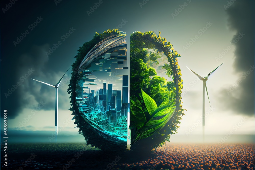 ESG, green energy, sustainable industry. Environmental, Social, and ...
