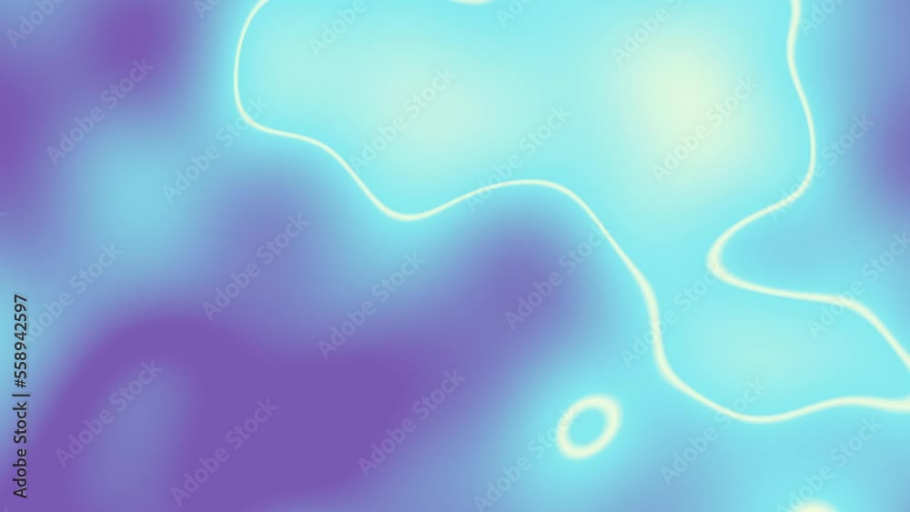 Pastel gradient background. Flowing abstract shape elements. Light blue ...