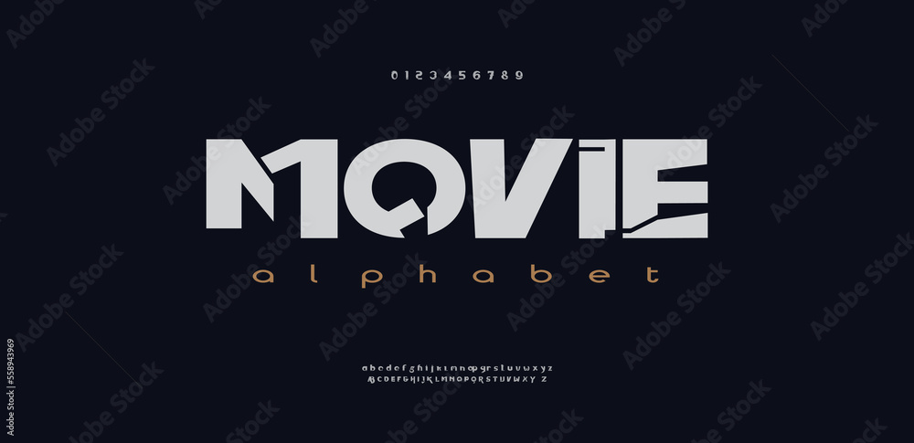 Sports minimal tech font letter set. Luxury vector typeface for company ...