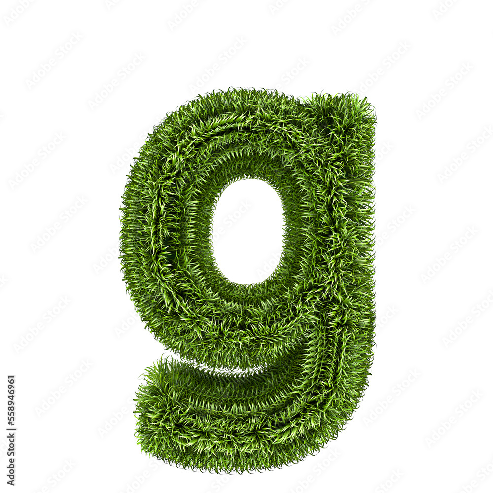 Symbol made of grass bushes. letter g Stock Illustration | Adobe Stock