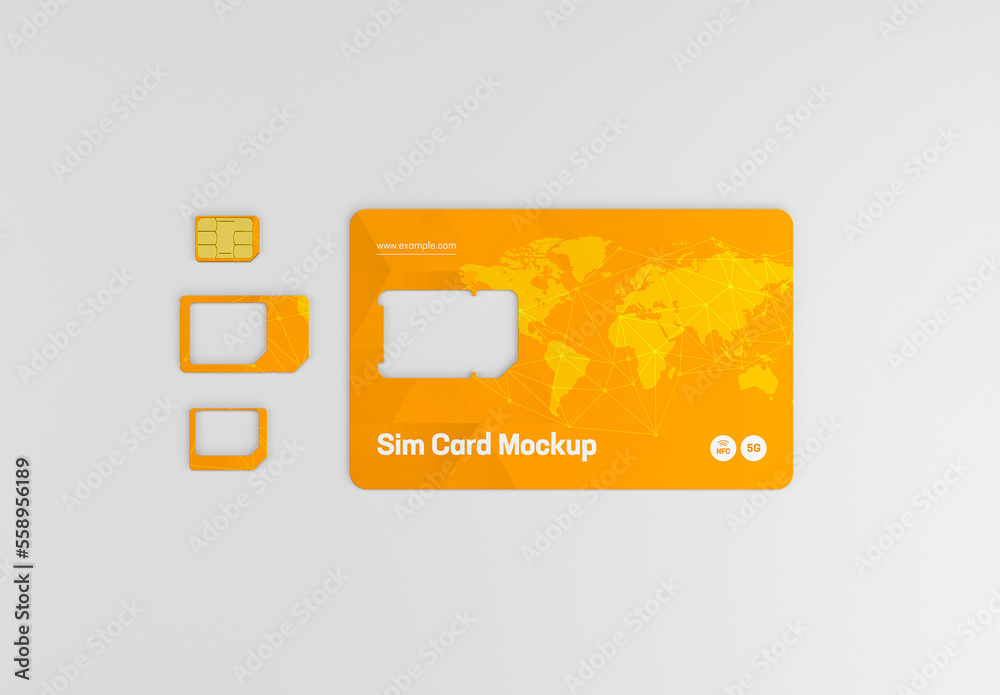 Sim Card Mockup Stock Template | Adobe Stock