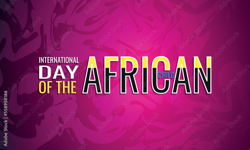International Day of the African Child. Design suitable for greeting ...