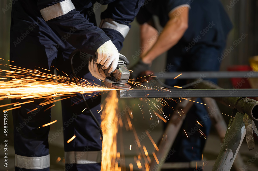 Heavy Industry Engineering Factory Interior with Industrial Worker ...