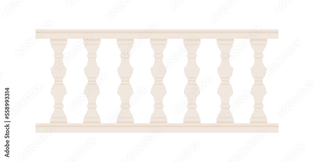 Stone balustrade with balusters for fencing. Palace fence. Balcony ...