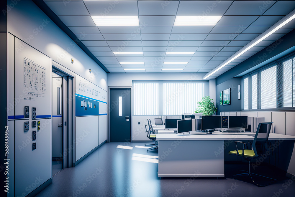 Police station interior. Generative AI Stock Illustration | Adobe Stock