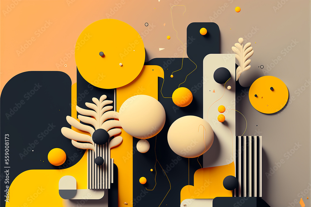 Subtle aesthetic illustration /wallpaper with graphic design trends of ...