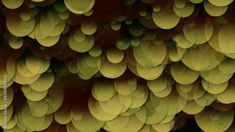 Smooth flow of figures in the form of circles. Circles of different ...