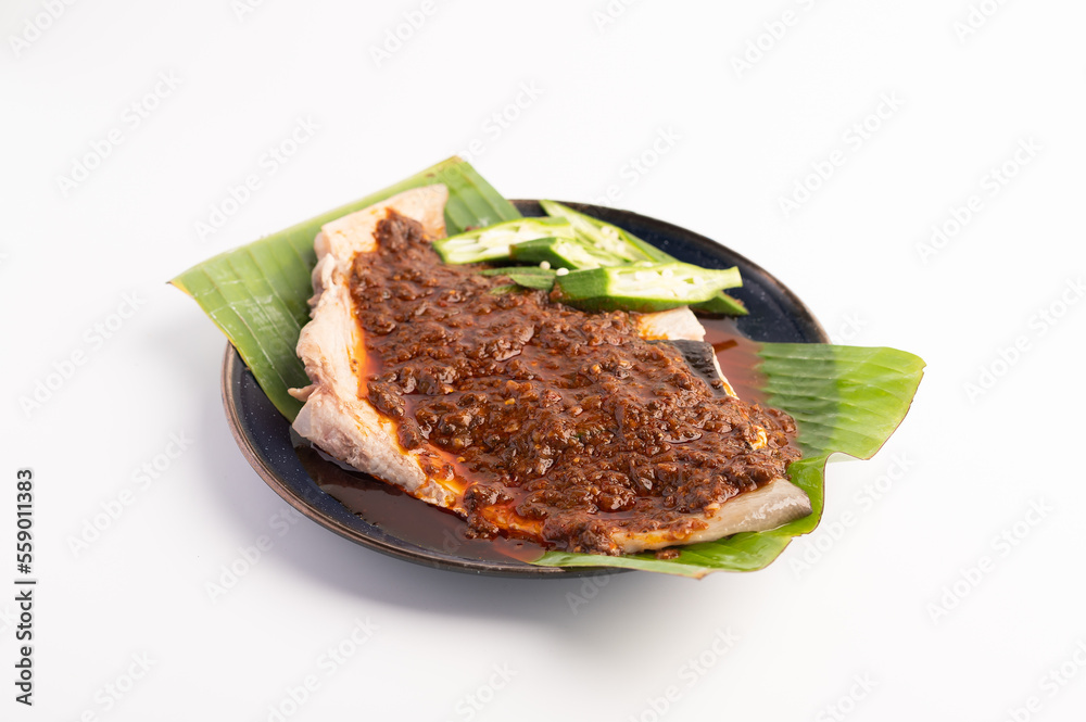 local flavor, fish, sambal, sambal fish, grilled, grilled fish, devil ...