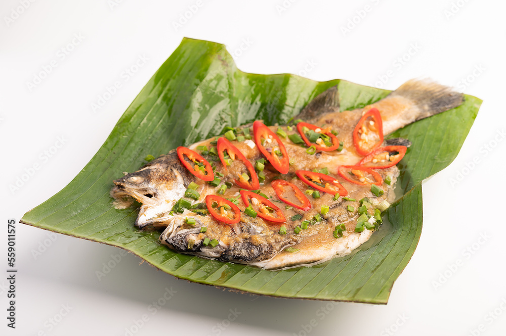 local flavor, fish, sambal, sambal fish, grilled, grilled fish ...