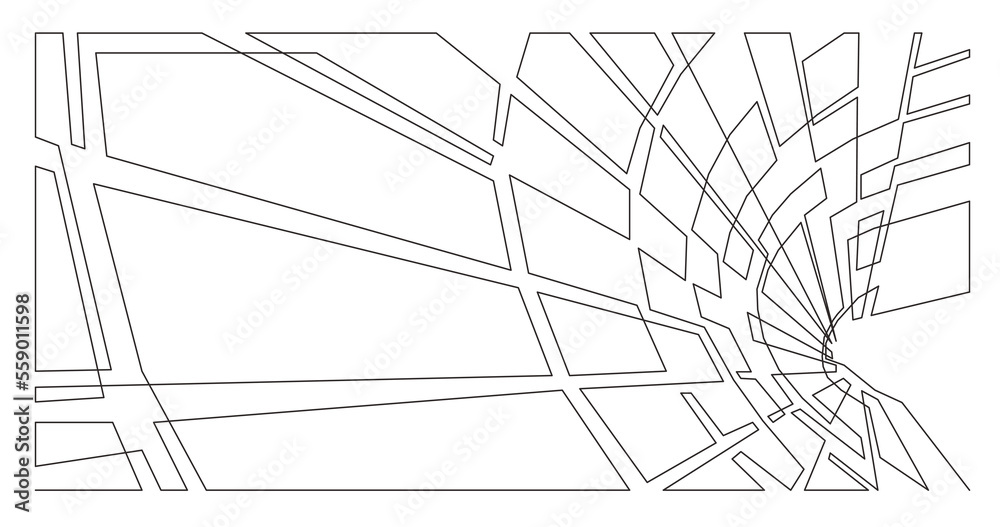 abstract futuristic linear single line PNG image with transparent ...