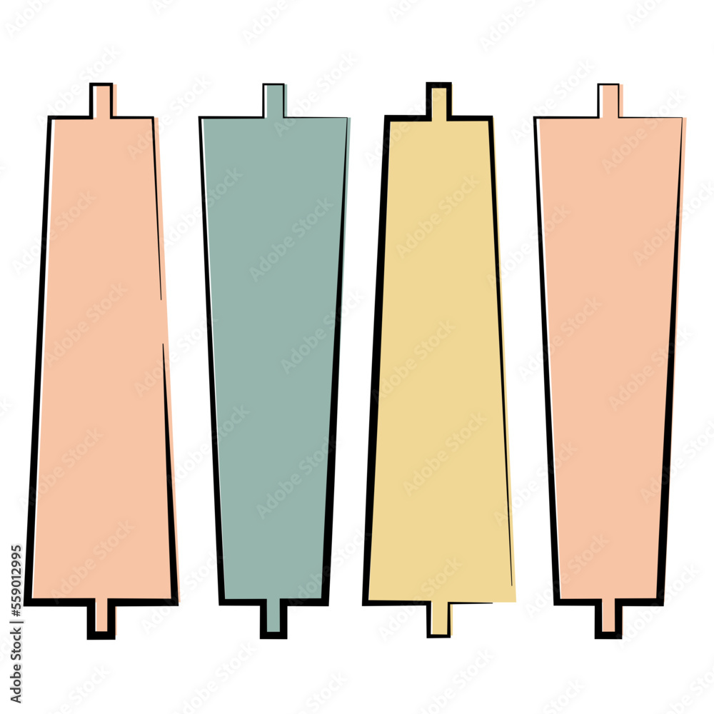 Mid Century Retro Googie Shapes Stock Vector | Adobe Stock