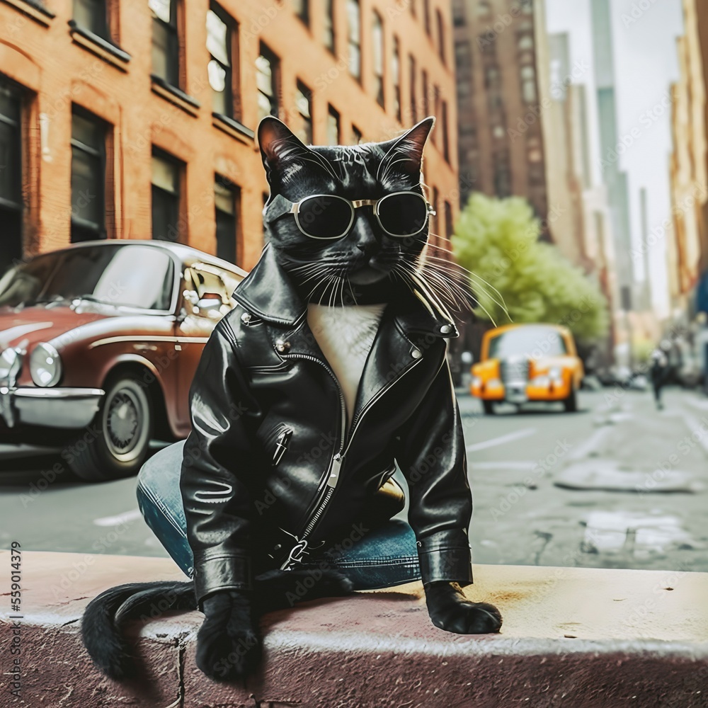 Ilustração do Stock: A handsome macho tomcat dressed in a stylish ...