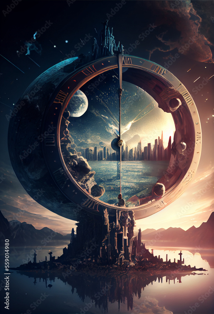 Time Portal, Time Machine, Time Traveller Stock Illustration | Adobe Stock