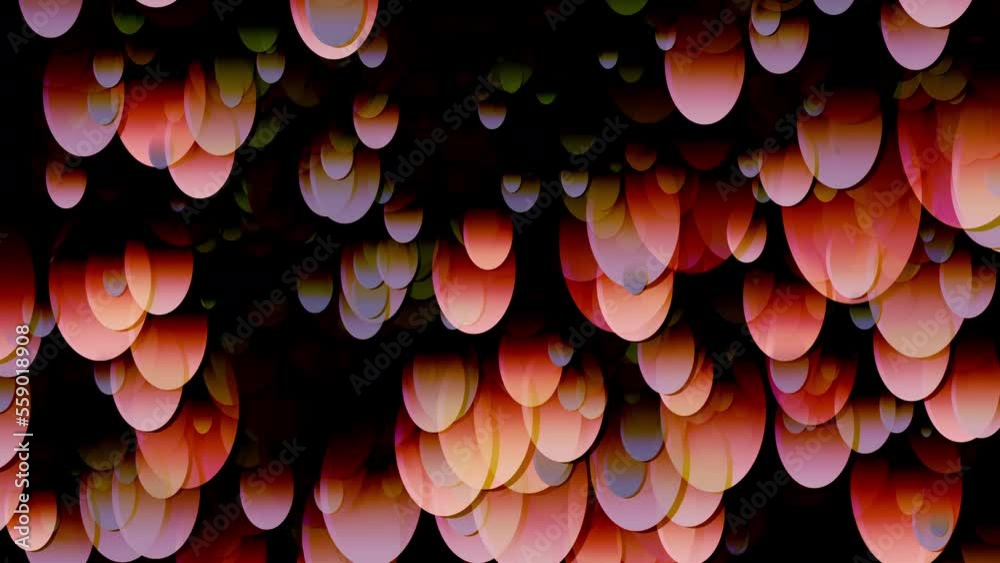 Smooth flow of figures in the form of ellipses. Ellipses of different ...