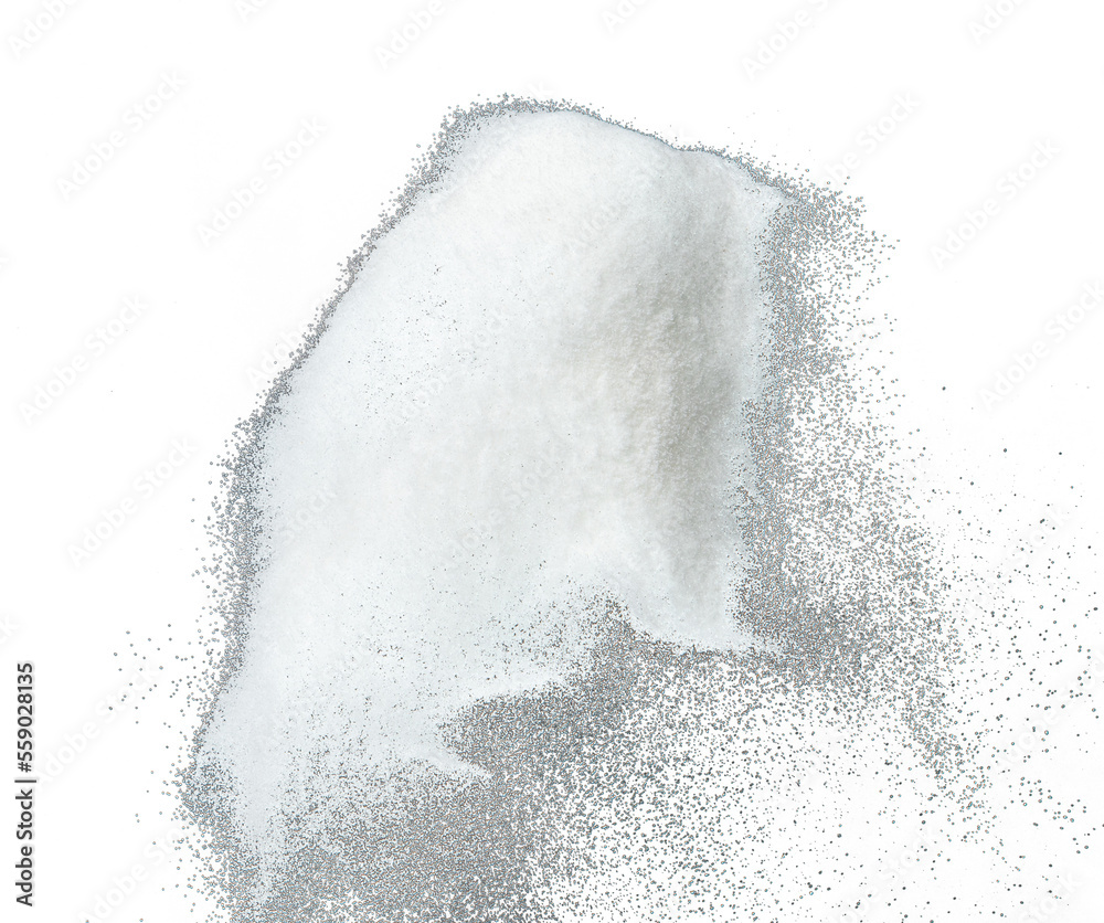 Million of white sand explosion, Photo image of falling down shower ...