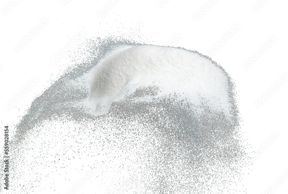 Million of white sand explosion, Photo image of falling down shower ...