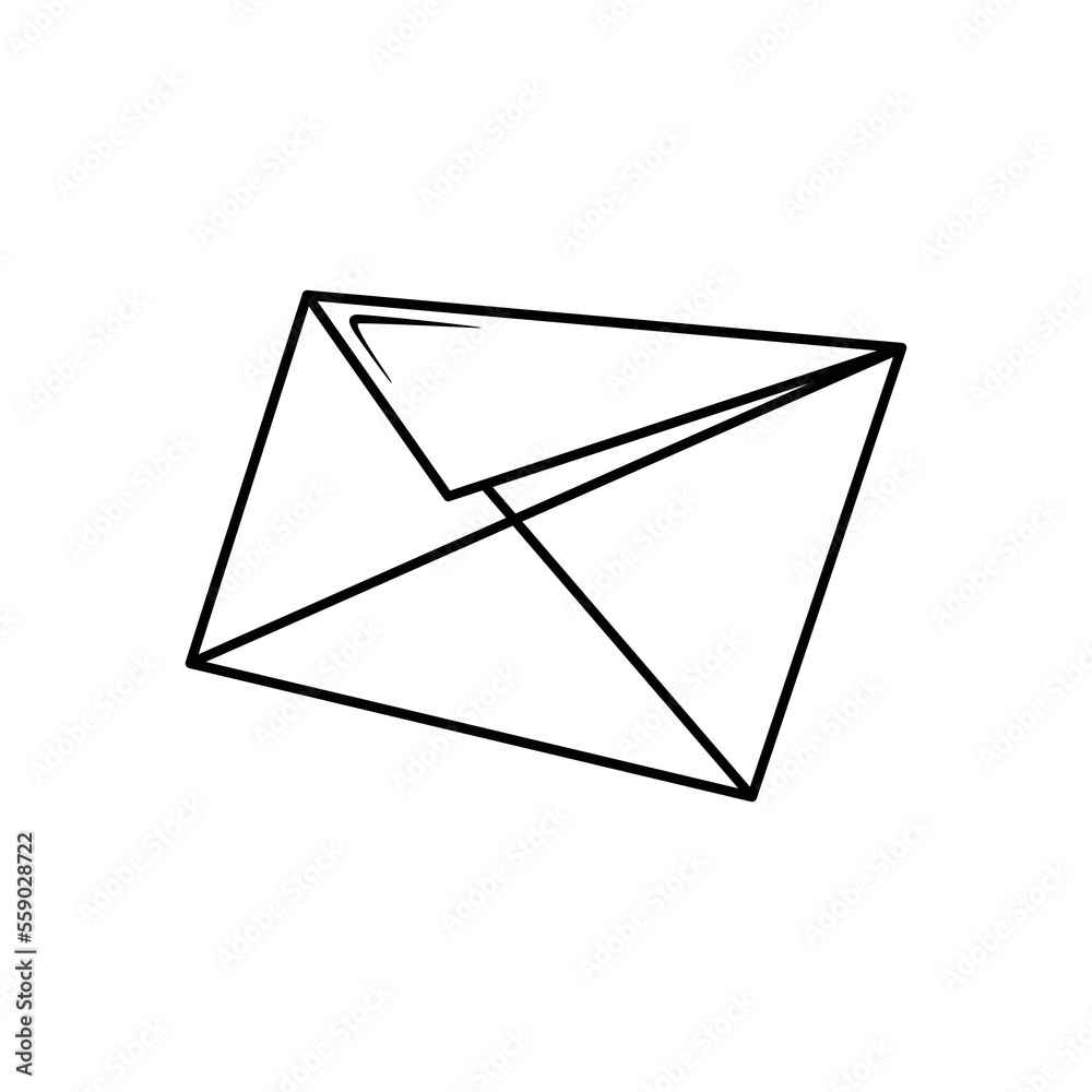 Vetor de Envelope vector illustration. Cartoon envelope. Envelope hand ...