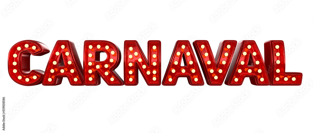 3d render carnival logo with realistic texture Stock Illustration ...