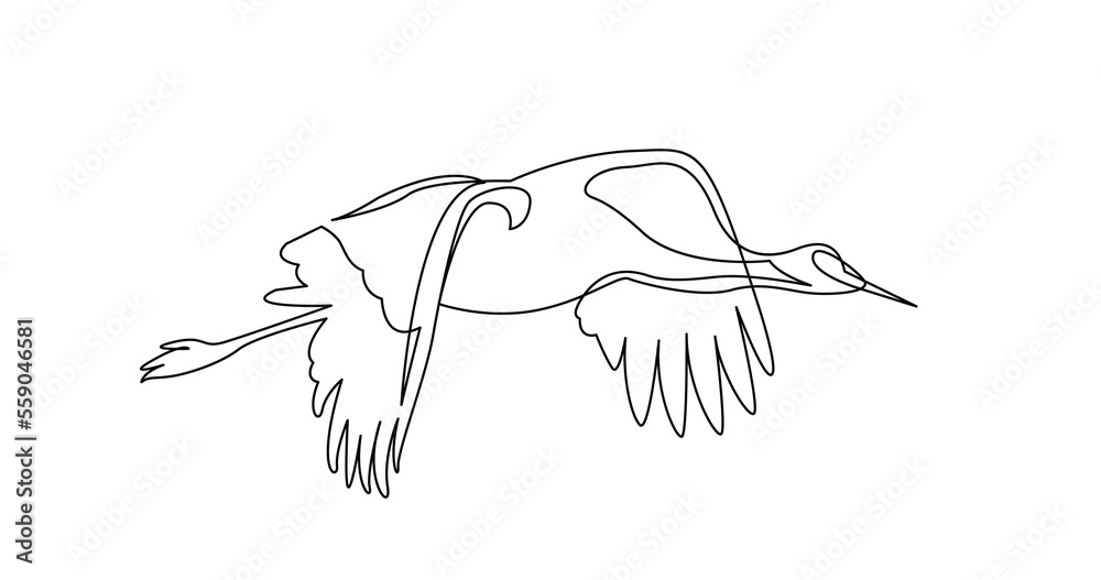 continuous line drawing of bird PNG image with transparent background ...