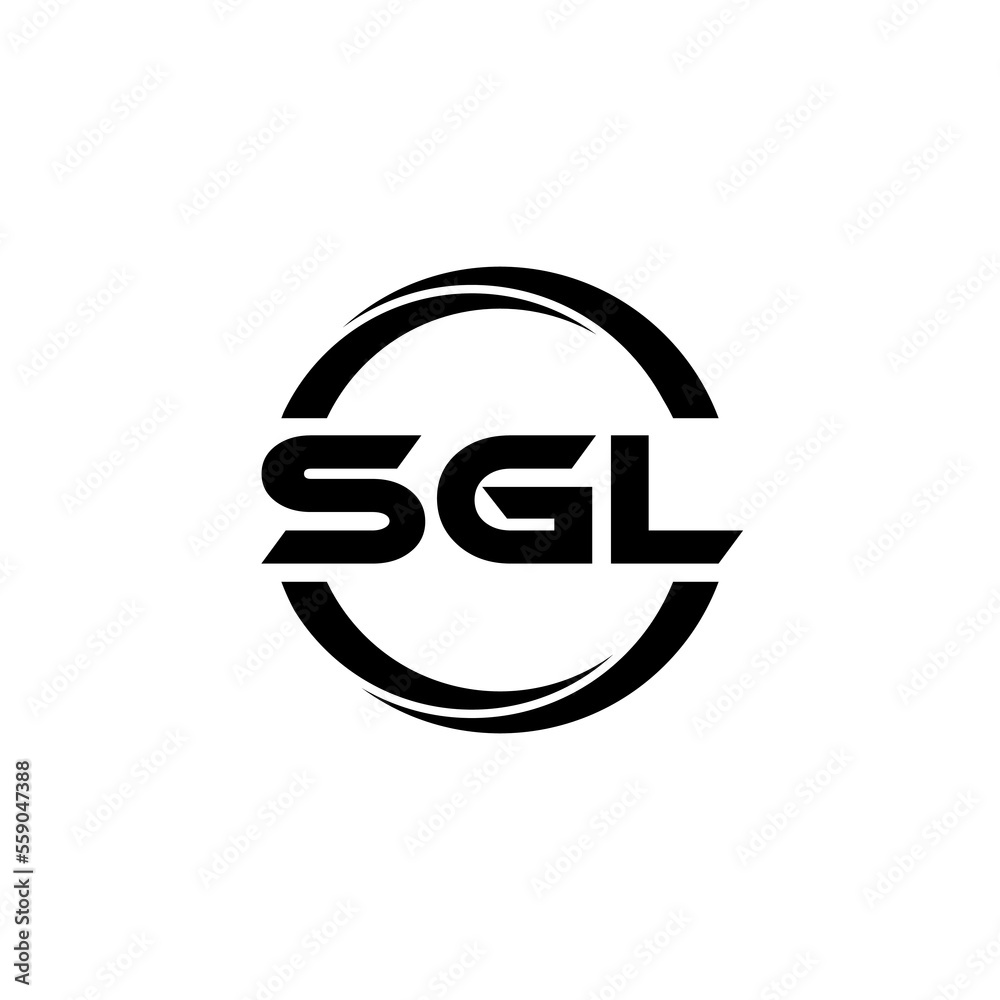 SGL letter logo design with white background in illustrator, cube logo, vector logo, modern ...