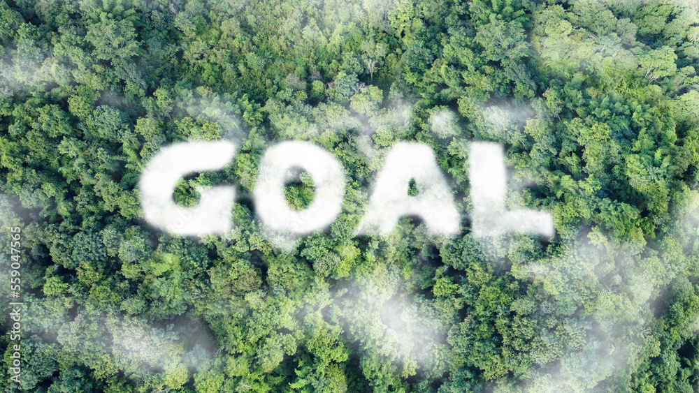 Goal cloud icon. Environmental technology concept. Sustainable ...