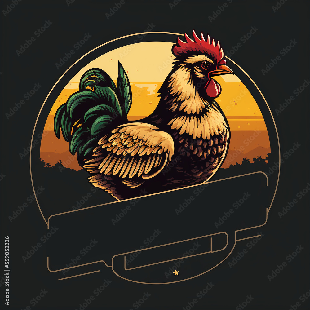 Logo cartoon. Chicken logo. Chicken symbol. Chicken mascot. Chicken ...