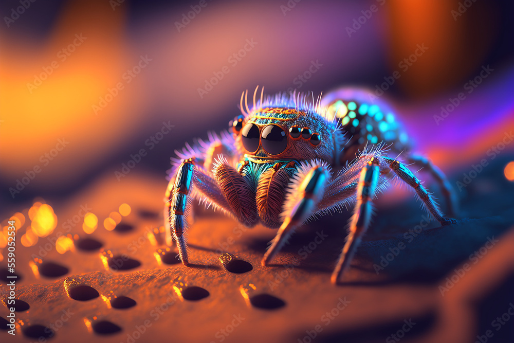An extremely sharp and detailed portrait of spider macro. Generative AI ...