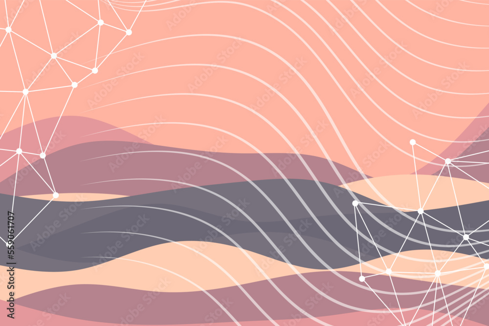 Abstract wavy stack background. Modern cover design for business ...